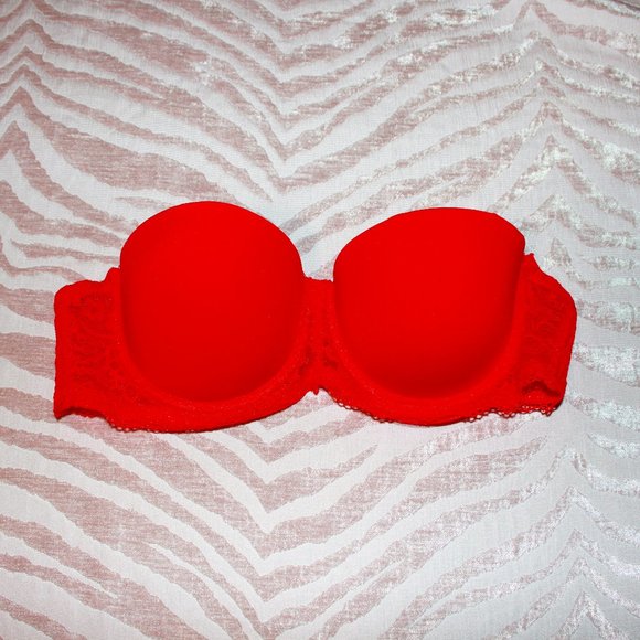 Source Unknown | Intimates & Sleepwear | 34a Ruby Red Pushup Bra With ...